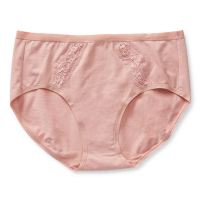 Ambrielle Organic Cotton Brief Panty Color Keepsake Pink Jcpenney
