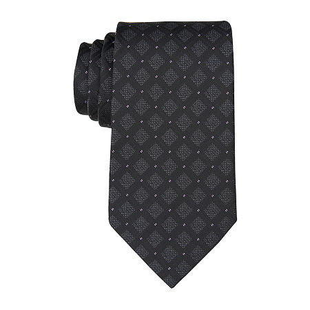 Click here for Stafford Extra Long Grid Tie  One Size  Black prices