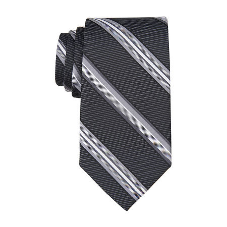 Click here for Stafford Extra Long Striped Tie  One Size  Black prices