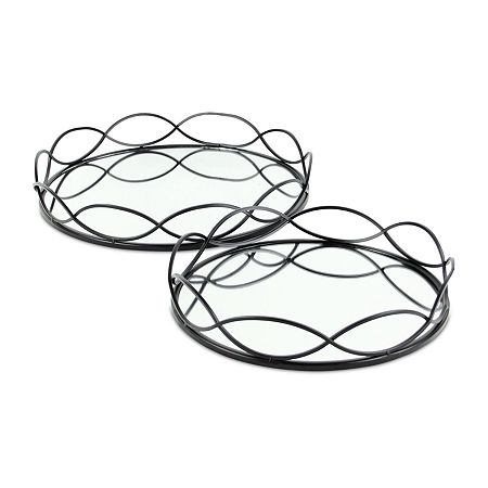 Click here for Cheungs Mianzi Black Round Metal 2-pc. Decorative... prices