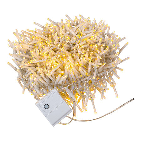 Kurt S. Adler 32.8ft. White LED Cluster Garland Lights