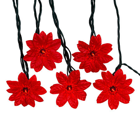 Kurt S. Adler 20-Light Red Poinsettia Light Set