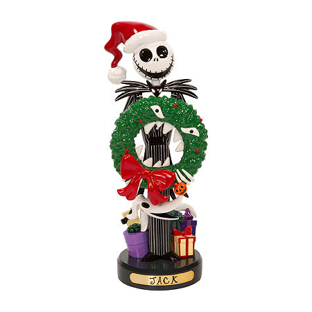 Kurt S. Adler 10in. Disney Jack Skellington w/ Wreath Nutcracker