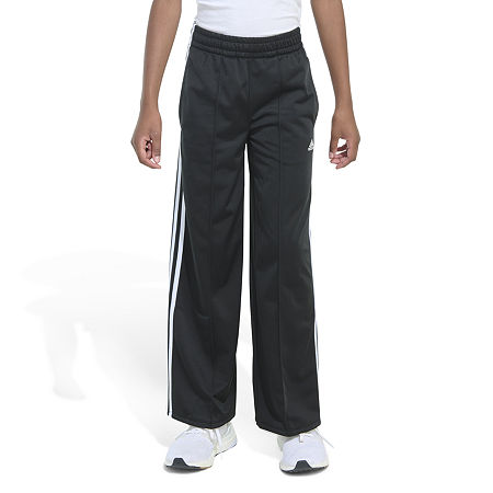 Click here for Girls (7-16) adidas(R) 3 Stripe Wide Leg Tricot Pa... prices