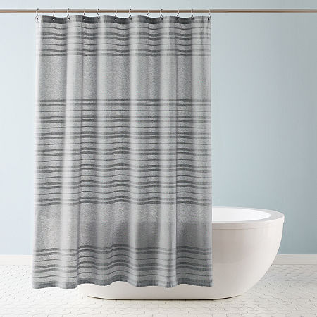 Click here for Town And Country Sophia Stripe Charcoal Shower Cur... prices