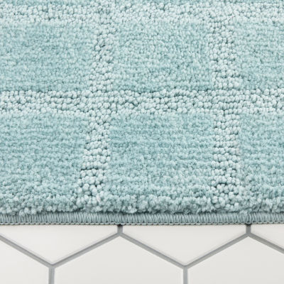 Town And Country Windowpane Aqua Bath Rug, Color: Aqua Blue - JCPenney