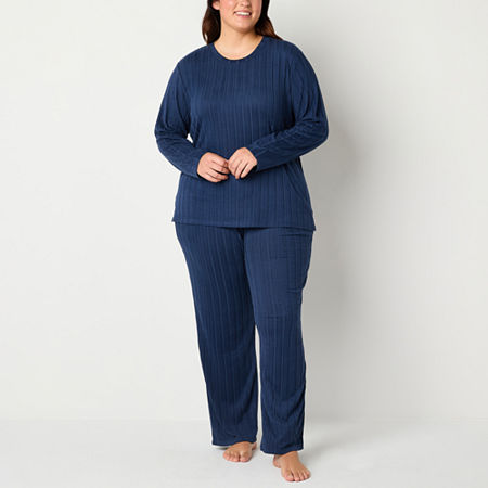 Click here for Jaclyn Womens Crew Neck Long Sleeve 2-pc. Plus Paj... prices