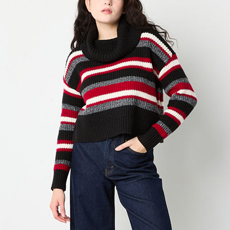 Click here for by&by Juniors Womens Cowl Neck Long Sleeve Striped... prices