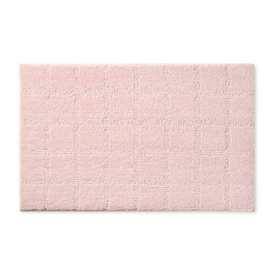 Town And Country Windowpane Blush Bath Rug, Color: Blush - JCPenney