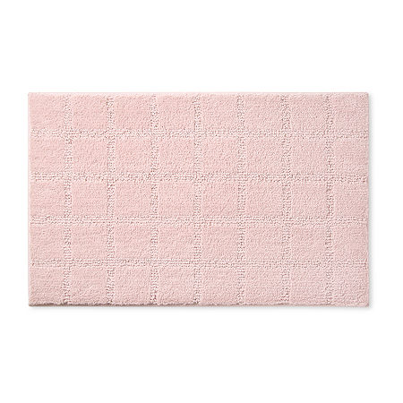 Click here for Town And Country Windowpane Blush Bath Rug  One Si... prices