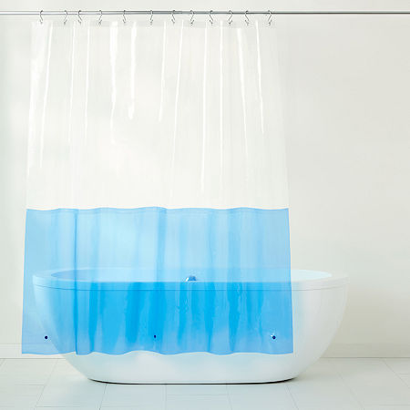 Click here for Town And Country Ciara Blue Shower Curtain  One Si... prices