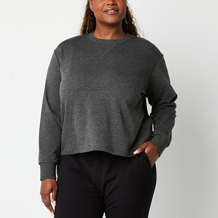 Click here for Stylus Womens Crew Neck Long Sleeve Plus Sweatshir... prices