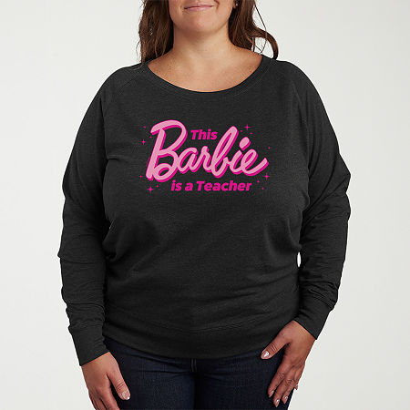 Click here for Teacher Womens Plus Crew Neck Long Sleeve Barbie T... prices