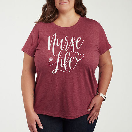 Click here for Nurse Womens Crew Neck Short Sleeve Plus T-Shirt... prices