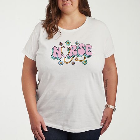 Click here for Nurse Womens Crew Neck Short Sleeve Plus T-Shirt... prices