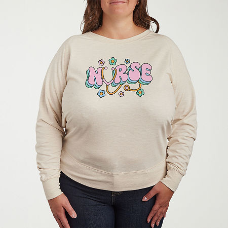 Click here for Nurse Womens Plus Crew Neck Long Sleeve T-Shirt  1... prices