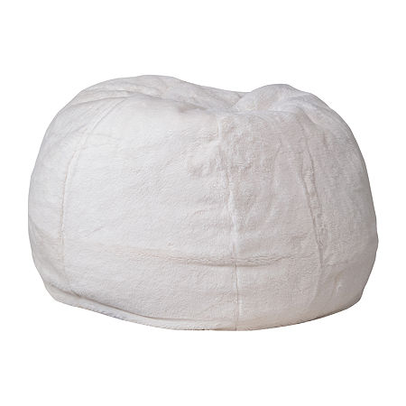 Click here for Dillion Bean Bag Furry Chair  One Size  White prices