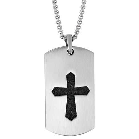 Click here for Mens Stainless Steel Dog Tag 24 Inch Pendant Neckl... prices