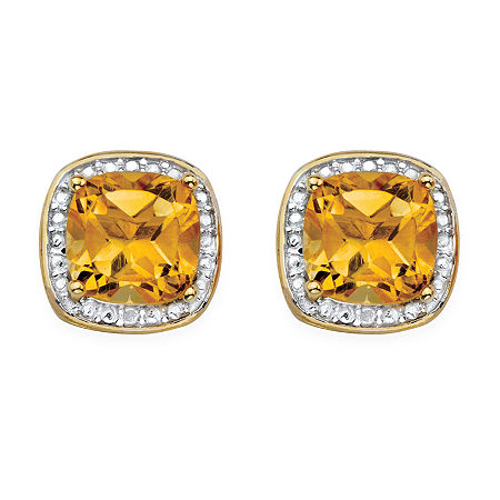 Click here for Diamond Accent Genuine Yellow Citrine 14K Gold Ove... prices