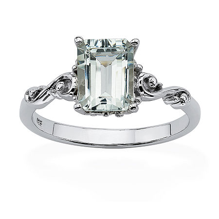 Click here for Womens Genuine Blue Aquamarine Platinum Over Silve... prices