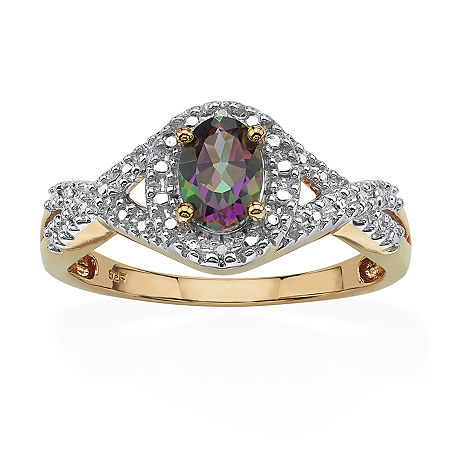 Click here for Womens Diamond Accent Genuine Mystic Fire Topaz 18... prices