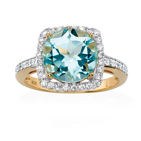 Click here for Womens Genuine Blue Topaz 14K Gold Over Silver Coc... prices