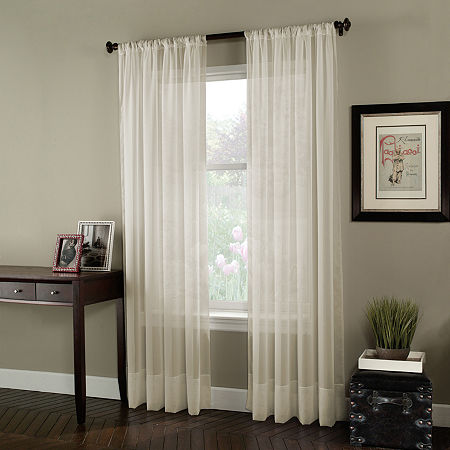 Click here for CHF Soho Voile Rod Pocket Sheer Single Curtain Pan... prices
