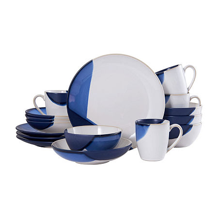 Gourmet Basics by Mikasa Caden Blue 16-Pc. Dinnerware Set  Service for 4 - Assorted