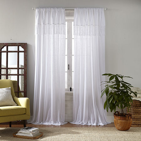 Click here for Elrene Home Fashions Calypso Macrame Tassel Semi S... prices