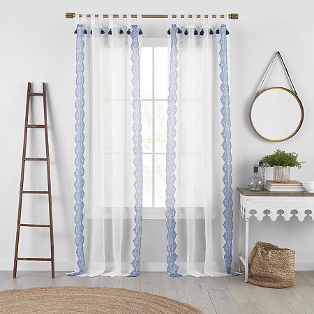 Click here for Elrene Home Fashions Shilo Tab Top Sheer Single Cu... prices