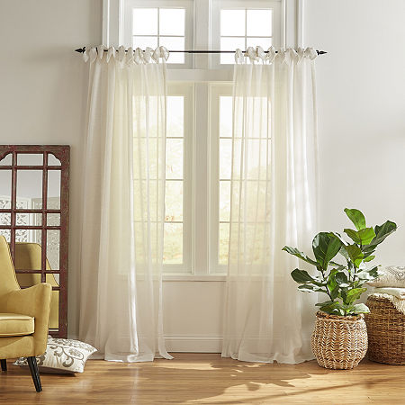 Click here for Elrene Vienna Tie-Top Sheer Window Curtain prices