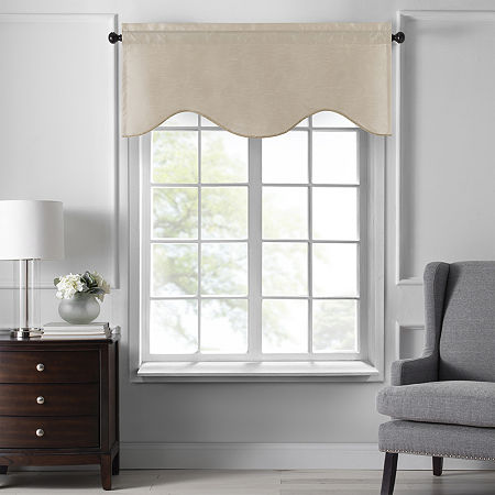 Elrene Home Fashions Colette Scalloped Window Valance  50 x 21