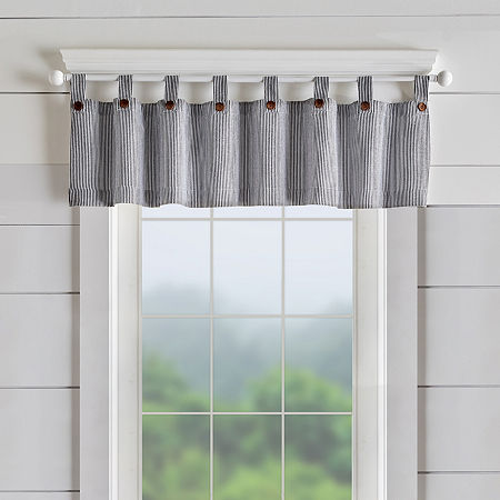 Click here for Elrene Home Fashions Tucker Stripe Tab Top Valance... prices