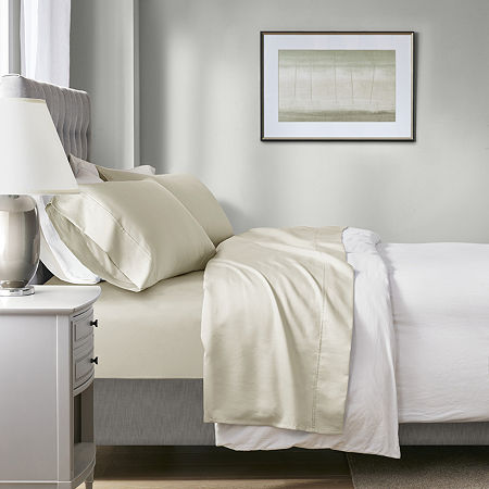 Beautyrest Temperature Regulating 1000 Thread Count Cotton Sateen Blend 4-Pc. Sheet Set  Full - Ivory