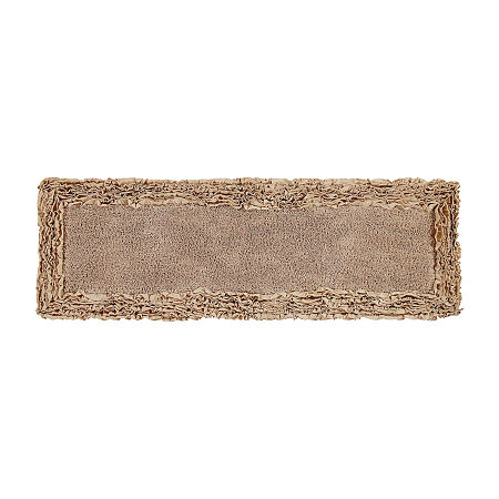 Better Trends Ruffle Heart Shape Bath Rug  30 - Blue