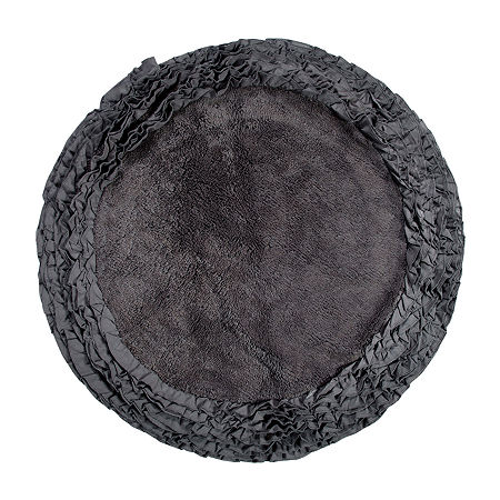 Better Trends Ruffle Heart Shape Bath Rug  30 - Blue 1
