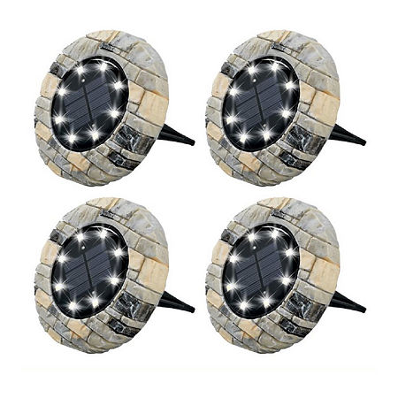 Click here for Bell + Howell Solar Powered Slate Outdoor Disk Lig... prices