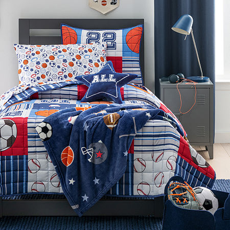 Click here for Under the Stars Kids Skyler Sports Quilt Set  One... prices
