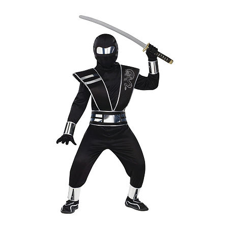 Click here for Little & Big Kid Boys Silver Mirror Ninja Costume... prices