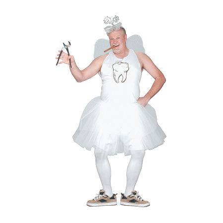 Click here for Mens Tooth Fairy Costume  Large  White prices