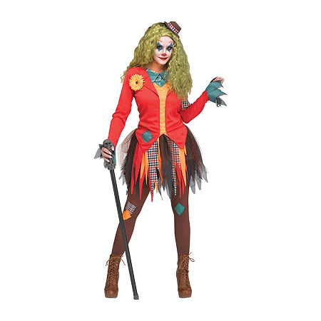 Click here for Womens Rowdy Clown Costume  Small-medium  Red prices