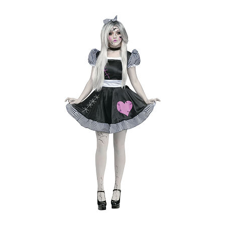 Click here for Womens Broken Doll Costume  Small-medium  Black prices