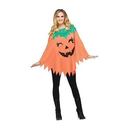 Click here for Womens Pumpkin Poncho Costume  Medium  Orange prices