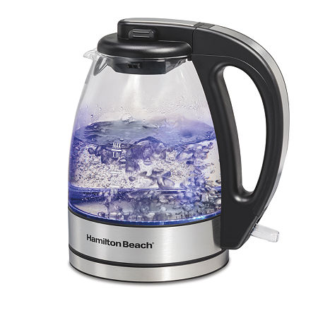 Click here for Hamilton Beach Compact Glass Kettle - 40930G - Bla... prices
