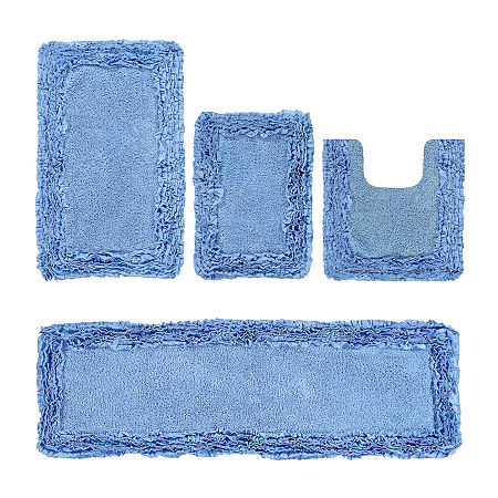 Click here for Better Trends Shaggy Border Mat Bath Rug  One Size... prices