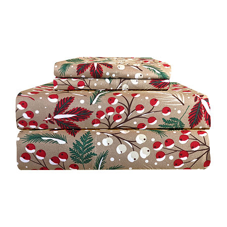 Click here for Micro Flannel(R) Winterberries Printed Deep-Pocket... prices