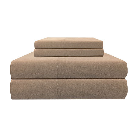 Shavel Micro Flannel Solid 4-pc Sheet Set  Full - Hazelnut