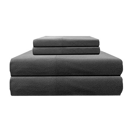 Shavel Micro Flannel Solid 3-Pc. Sheet Set  Twin Xl - Charcoal