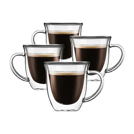 JoyJolt Serene Double Wall Insulated Glasses  Set of 4 - Clear