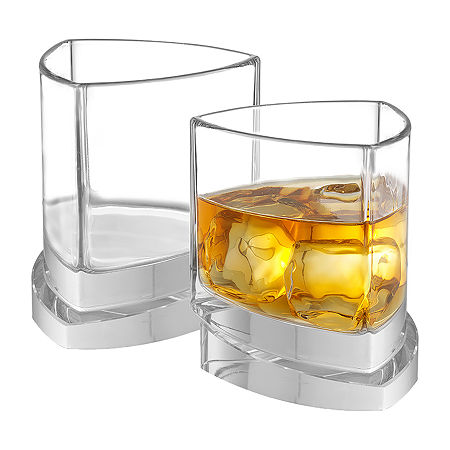 Click here for Joyjolt Aqua Vitae Off Base Triangle Whiskey Glass... prices